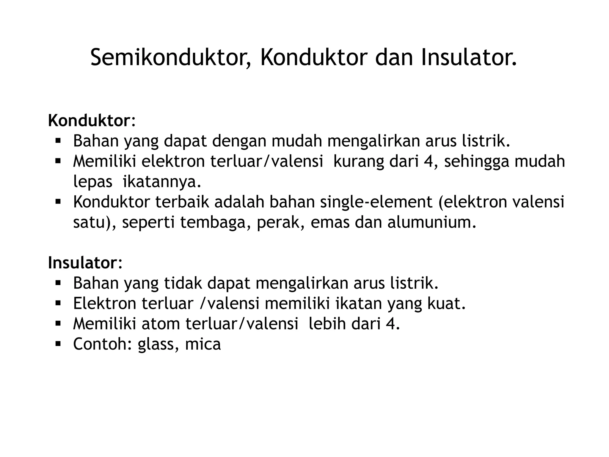Dasar semikonduktor+dioda | PPTX