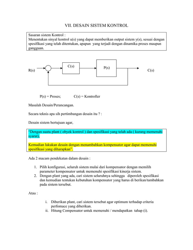 Dasar sistem kontrol | PDF
