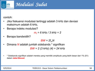 Dasar sistem telekomunikasi (modulasi) | PPT