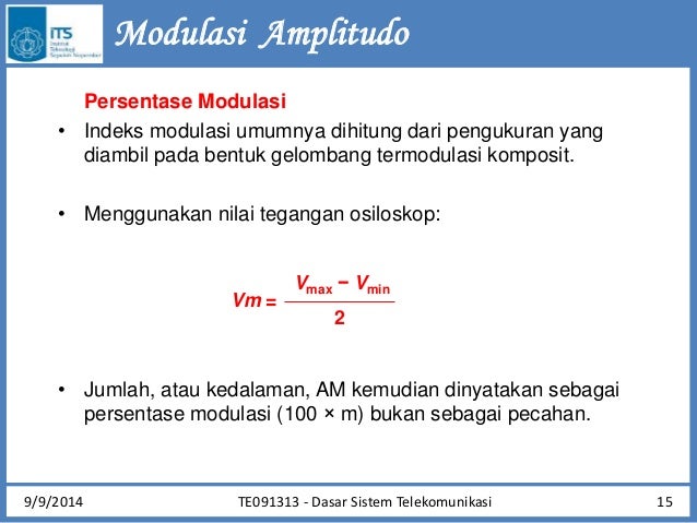 Dasar sistem telekomunikasi (modulasi)