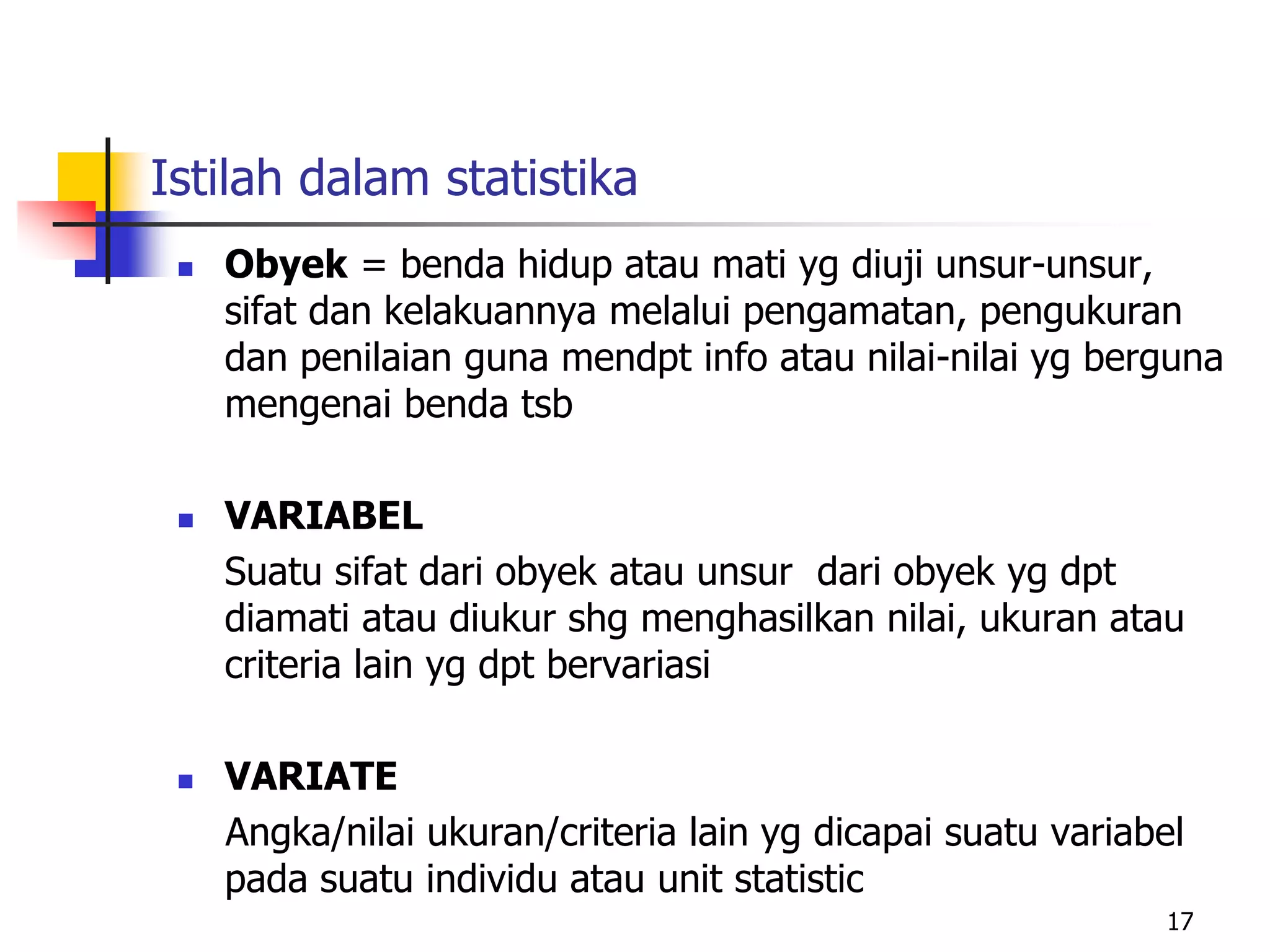 Dasar statistik | PPT