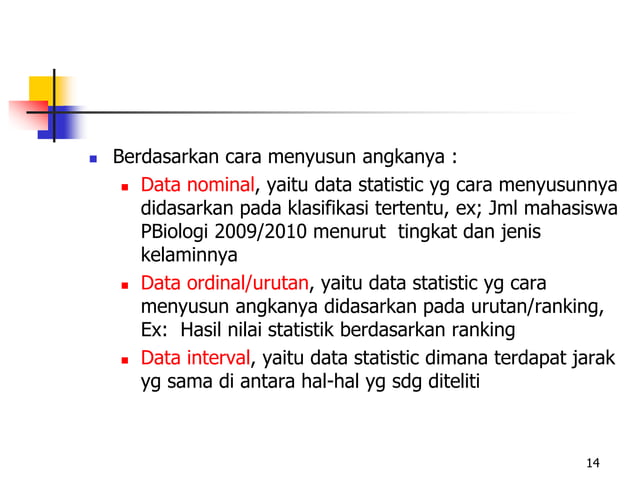Dasar statistik | PPT