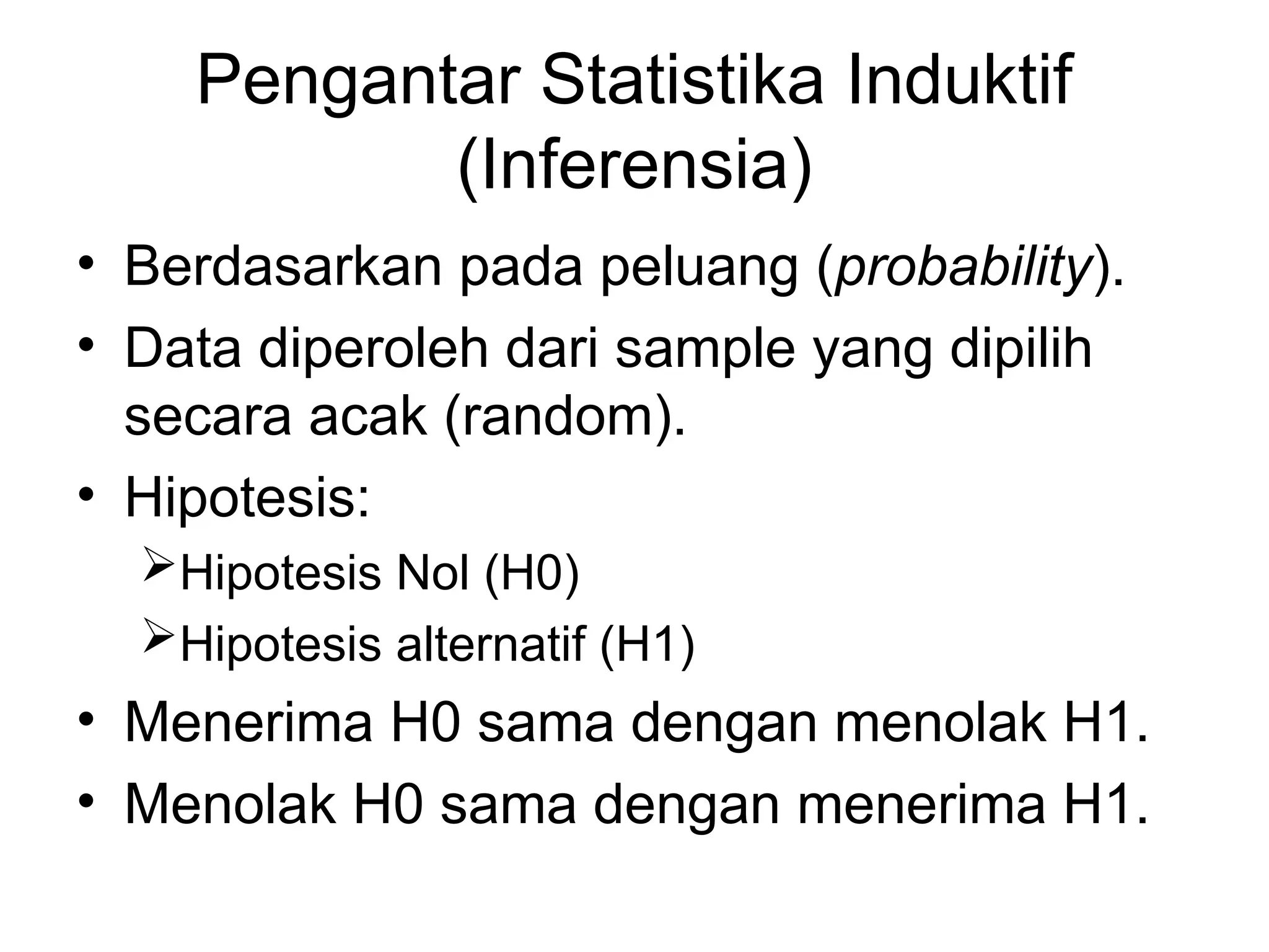 Kuliah Statistika Program Studi Sistem Informasi Fakultas Sains dan ...