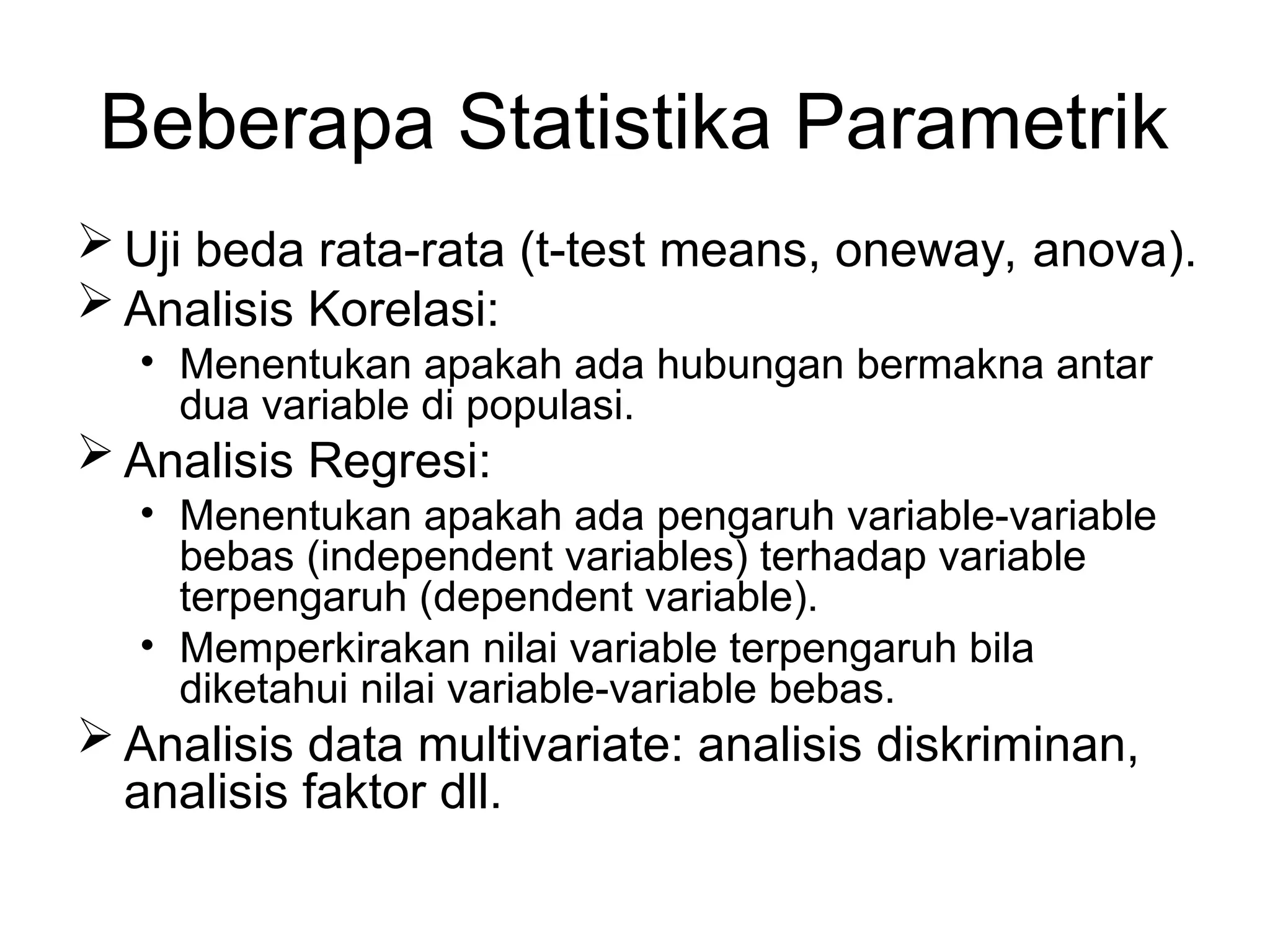 Kuliah Statistika Program Studi Sistem Informasi Fakultas Sains dan ...