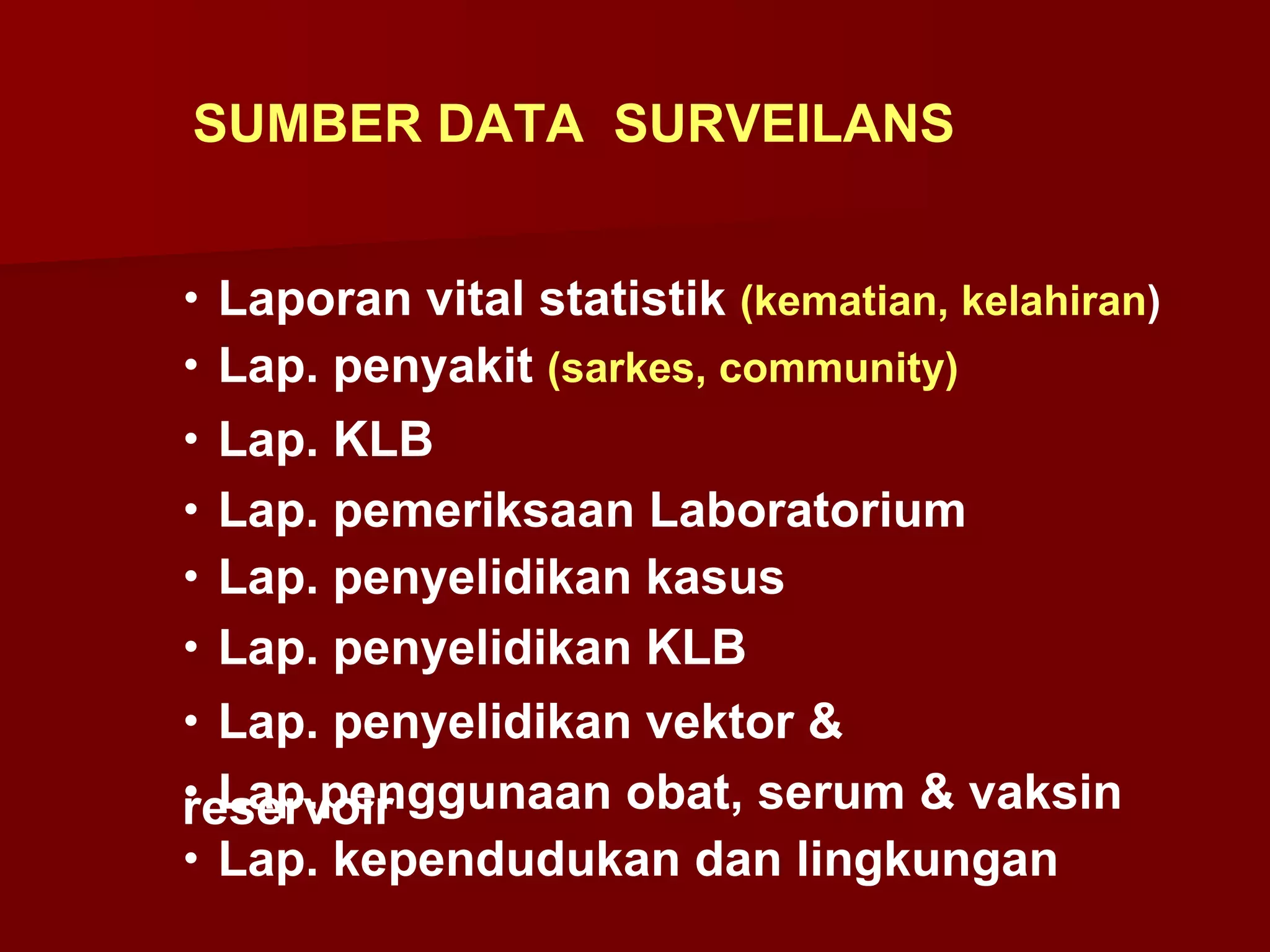 Dasar surveilans | PPT