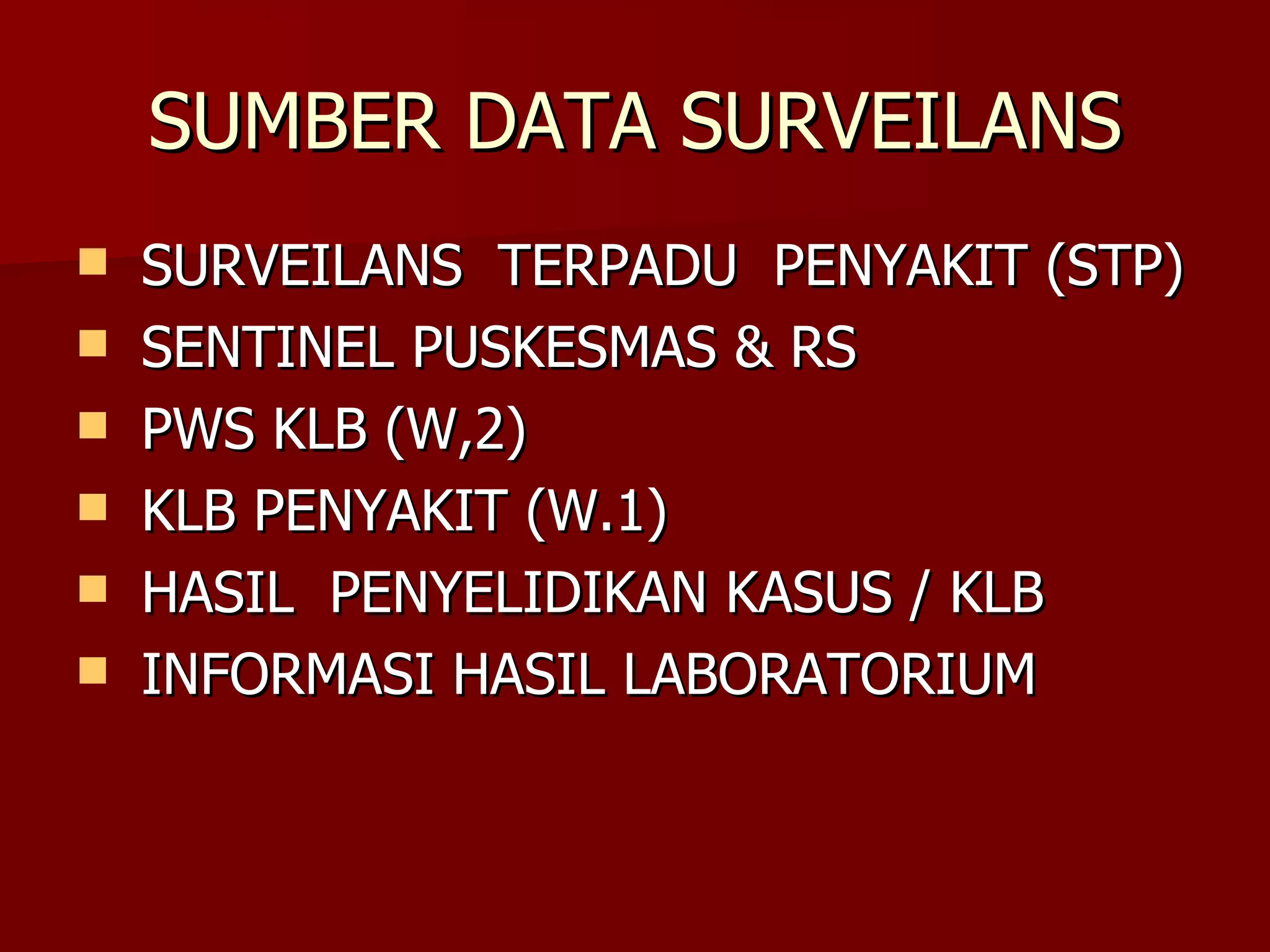 Dasar surveilans | PPT