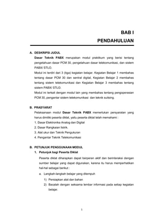 Dasar teknik pabx | PDF