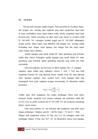 laporan penguat non inverting | DOCX