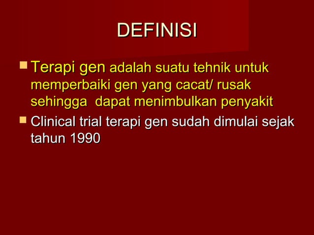 Dasar terapi gen | PPT