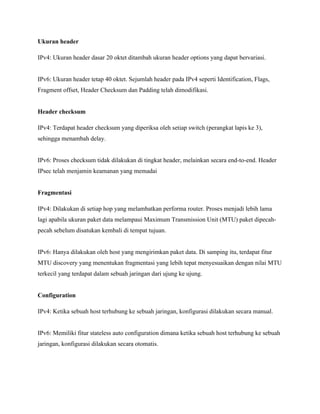 Dasar TJKT - Perkembangan Teknologi IPv6 Teknik Jaringan Komputer dan Telekomunikasi.docx