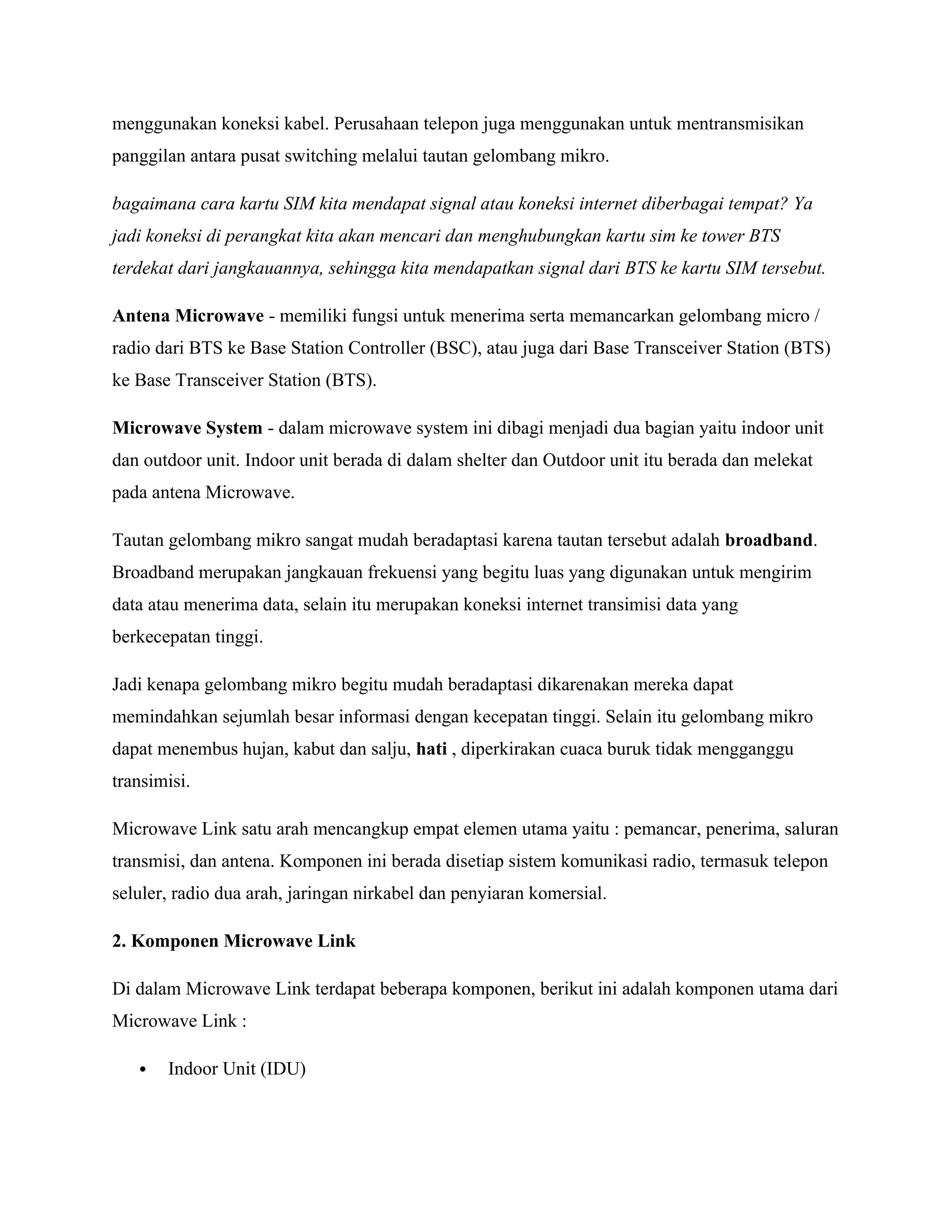 Dasar TJKT - Perkembangan Teknologi Microwave Link Pada Teknik Jaringan ...