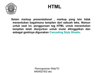 Dasar web dan html | PPT
