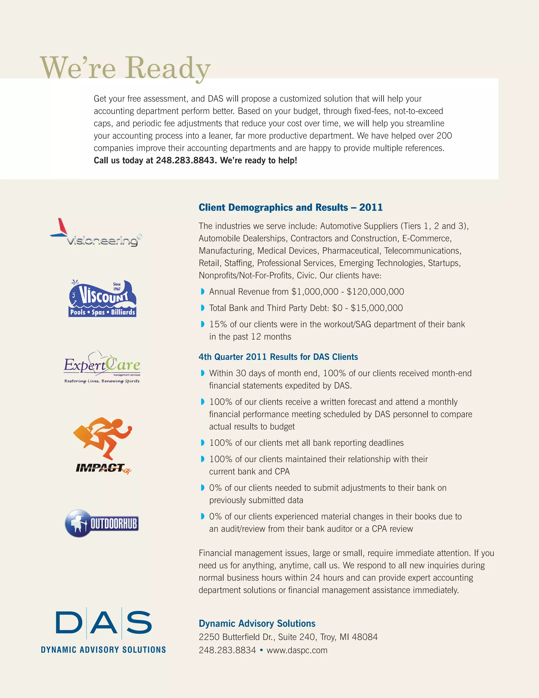 Das Brochure Cfo Support Services | PDF