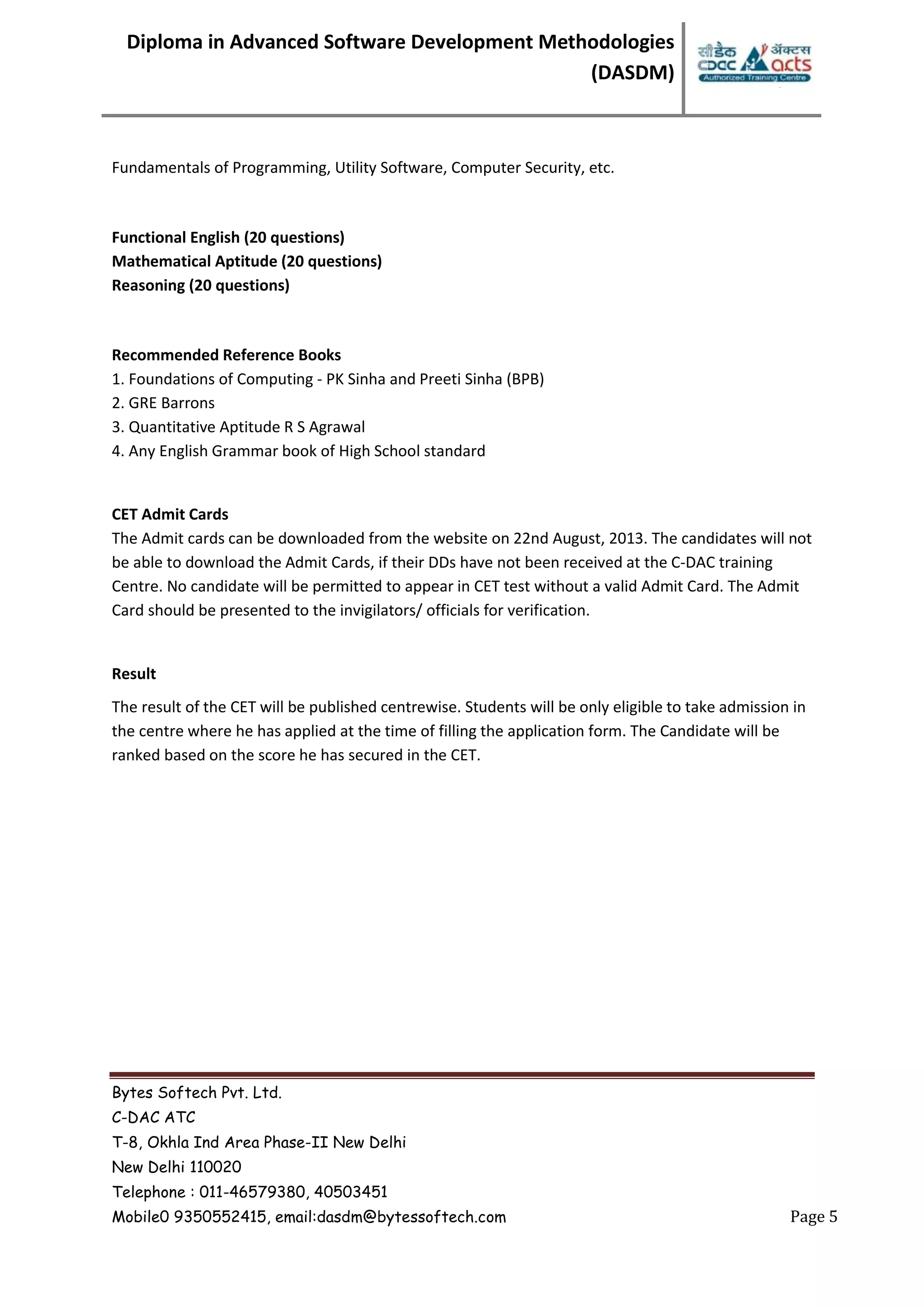 Dasdm advanced software development methodologies | PDF