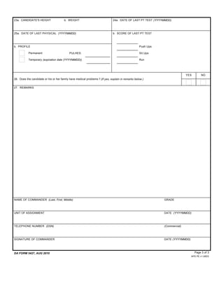 DA Select Cdr's Packet-Fillable | PDF