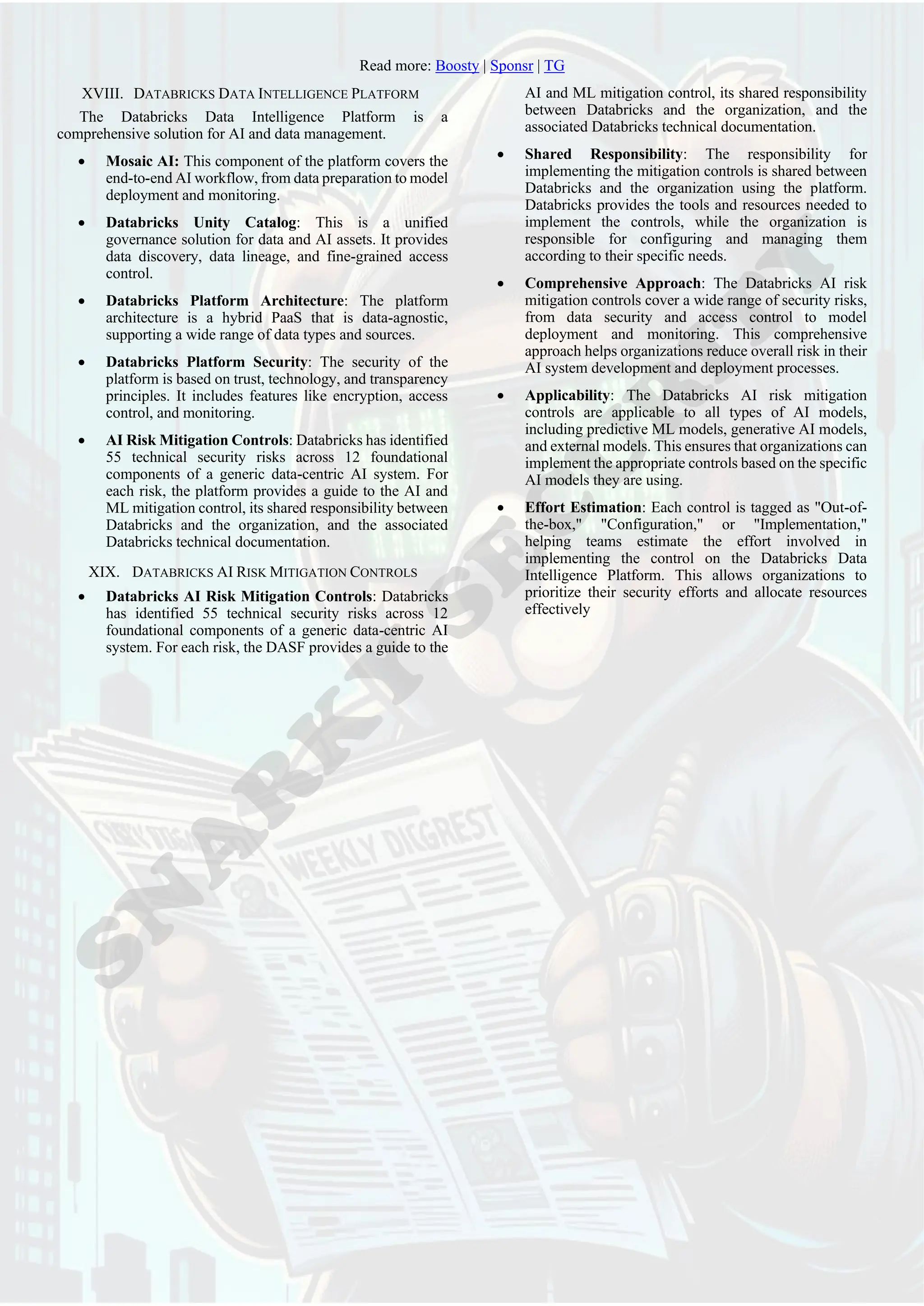 The Databricks AI Security Framework (DASF) | PDF