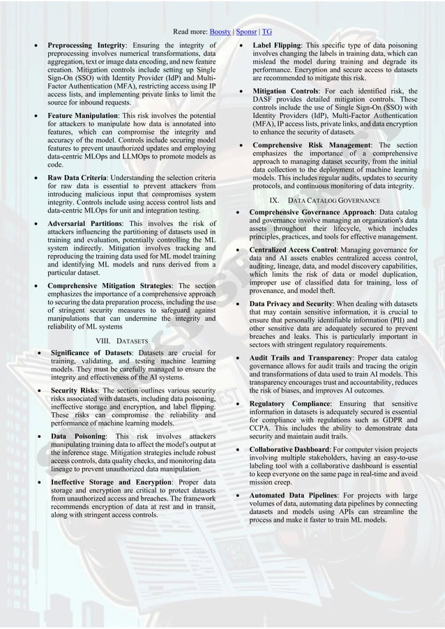 The Databricks AI Security Framework (DASF) | PDF