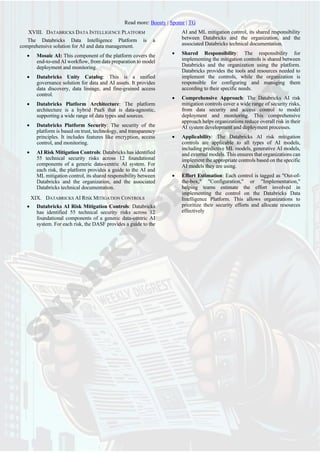 The Databricks AI Security Framework (DASF) | PDF