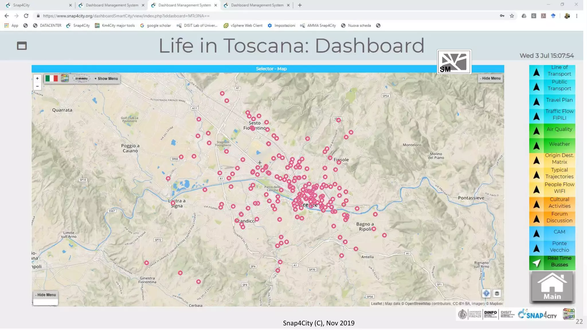 Snap4City November 2019 Course: Smart City IOT Dashboard, smart city ...