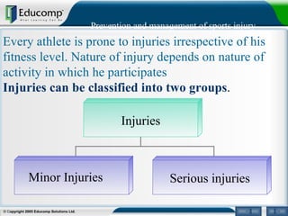 Prevention and management of sports injury | PPT