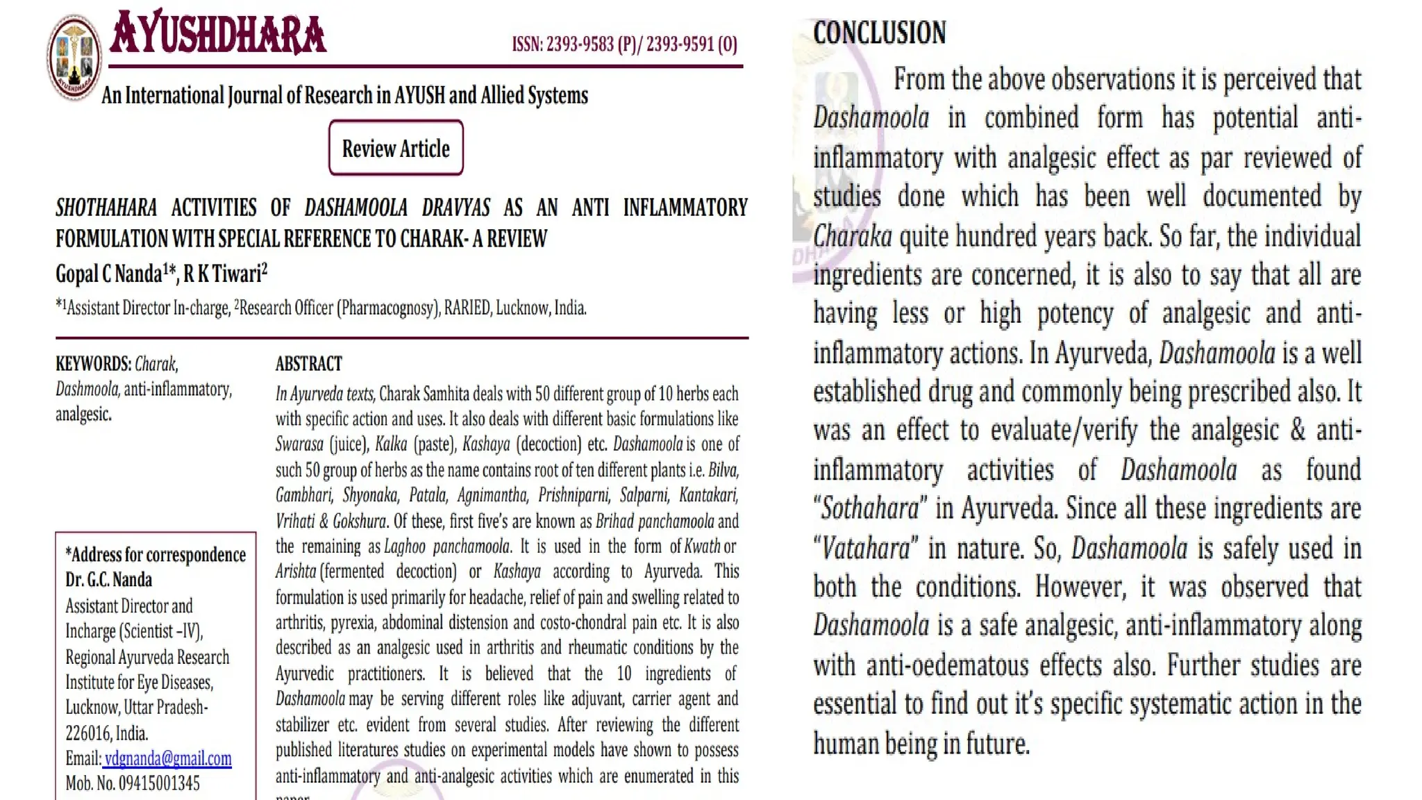 Dashamoola Kwatha by Dr Vimarsha Bhatkalkar.pptx