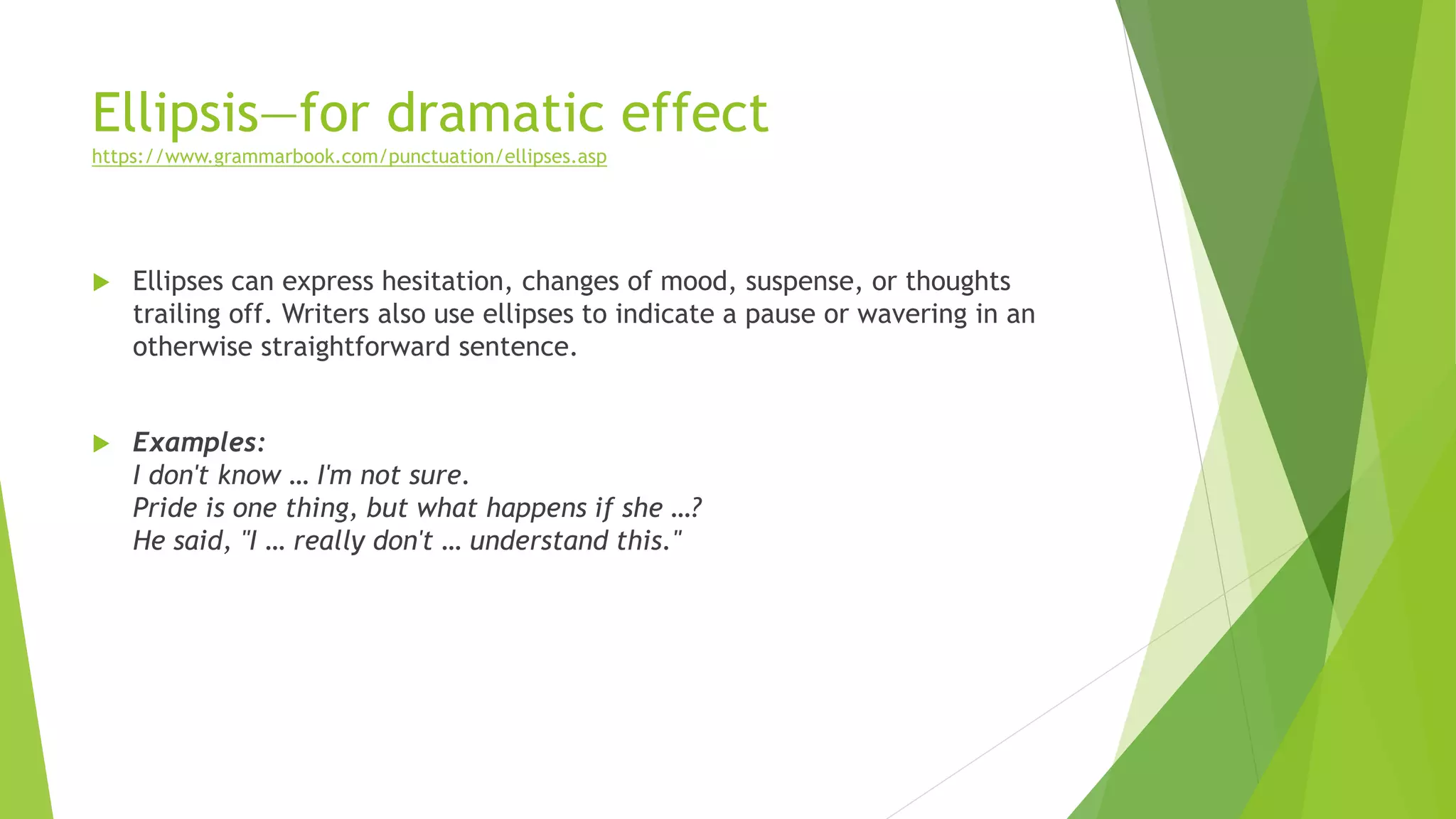 Dash and ellipsis | PPTX