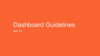 Dashboard guidelines | PPTX