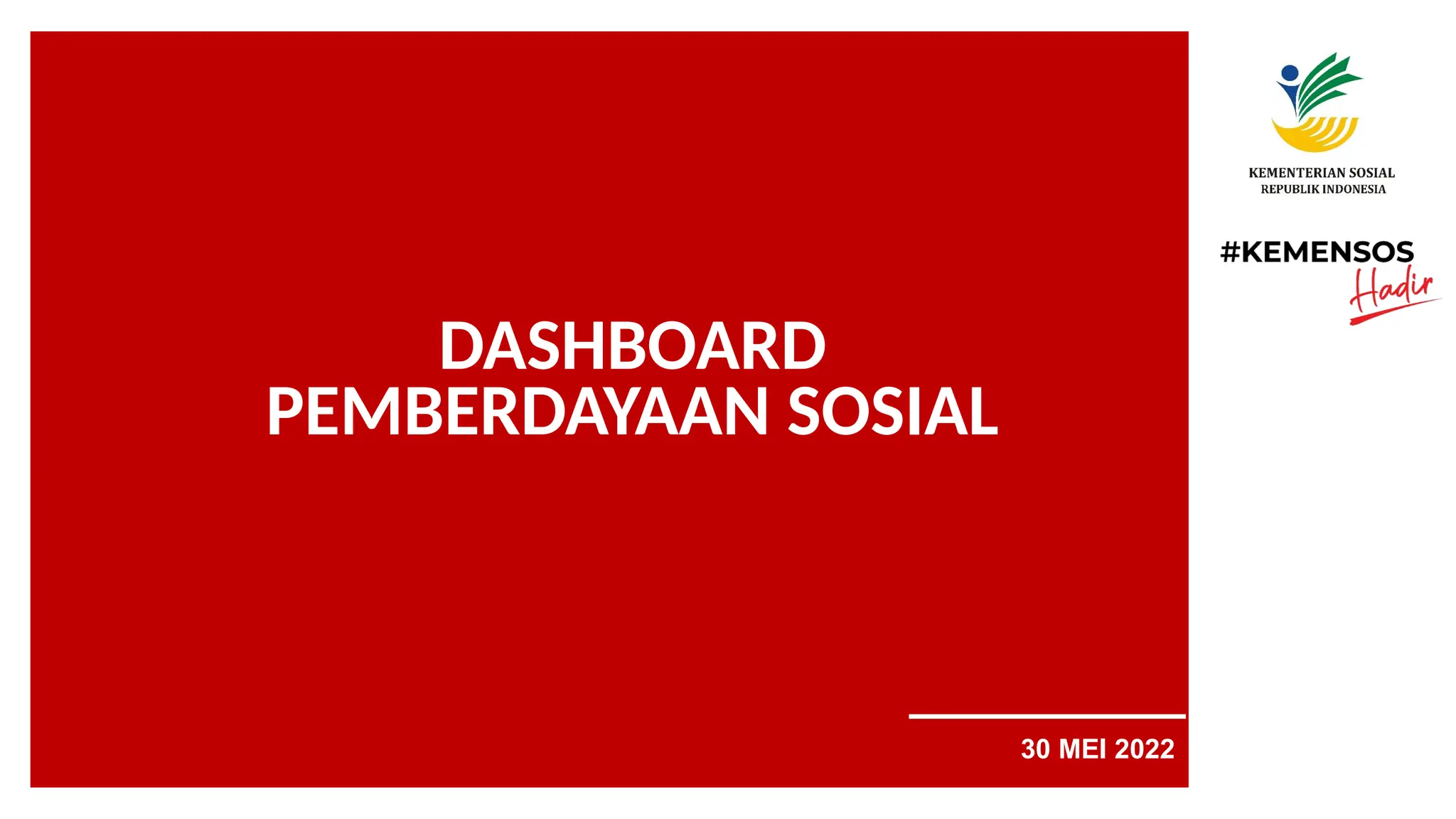 Draf Dashboard Bansos Pemberdayaan Sosial | PPTX