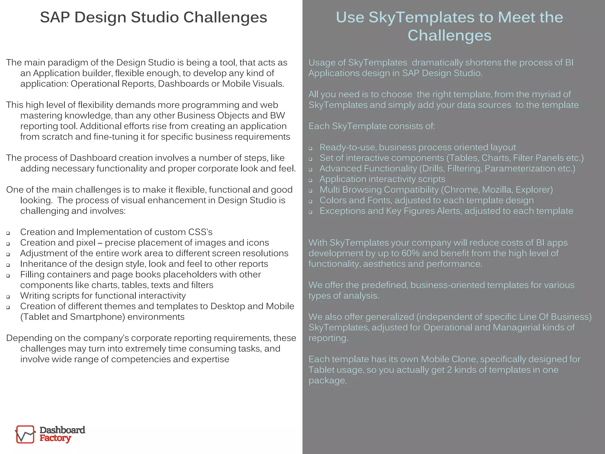 Dashboard Factory - most efficient way to develop with SAP Design ...