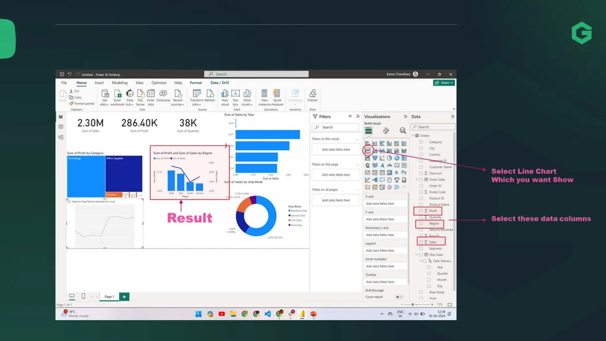 Dashboard making ppt by Power Bi and it's Interface | PPTX