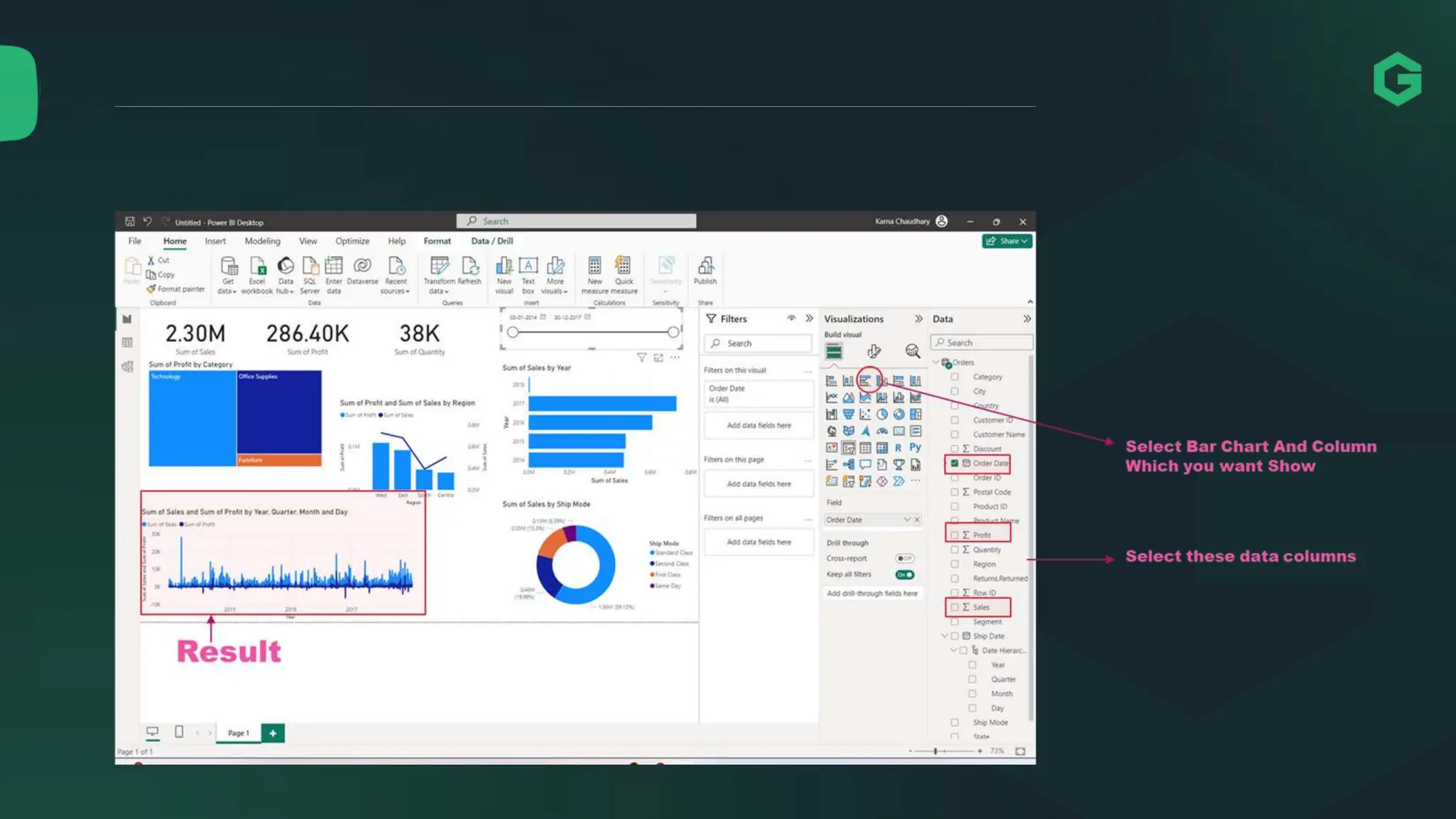 Dashboard making ppt by Power Bi and it's Interface | PPTX