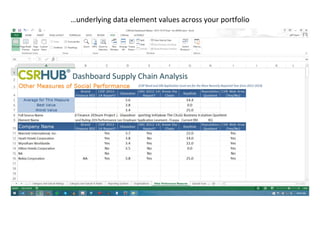 sample output from CSRHub's macro enabled spreadsheet | PDF