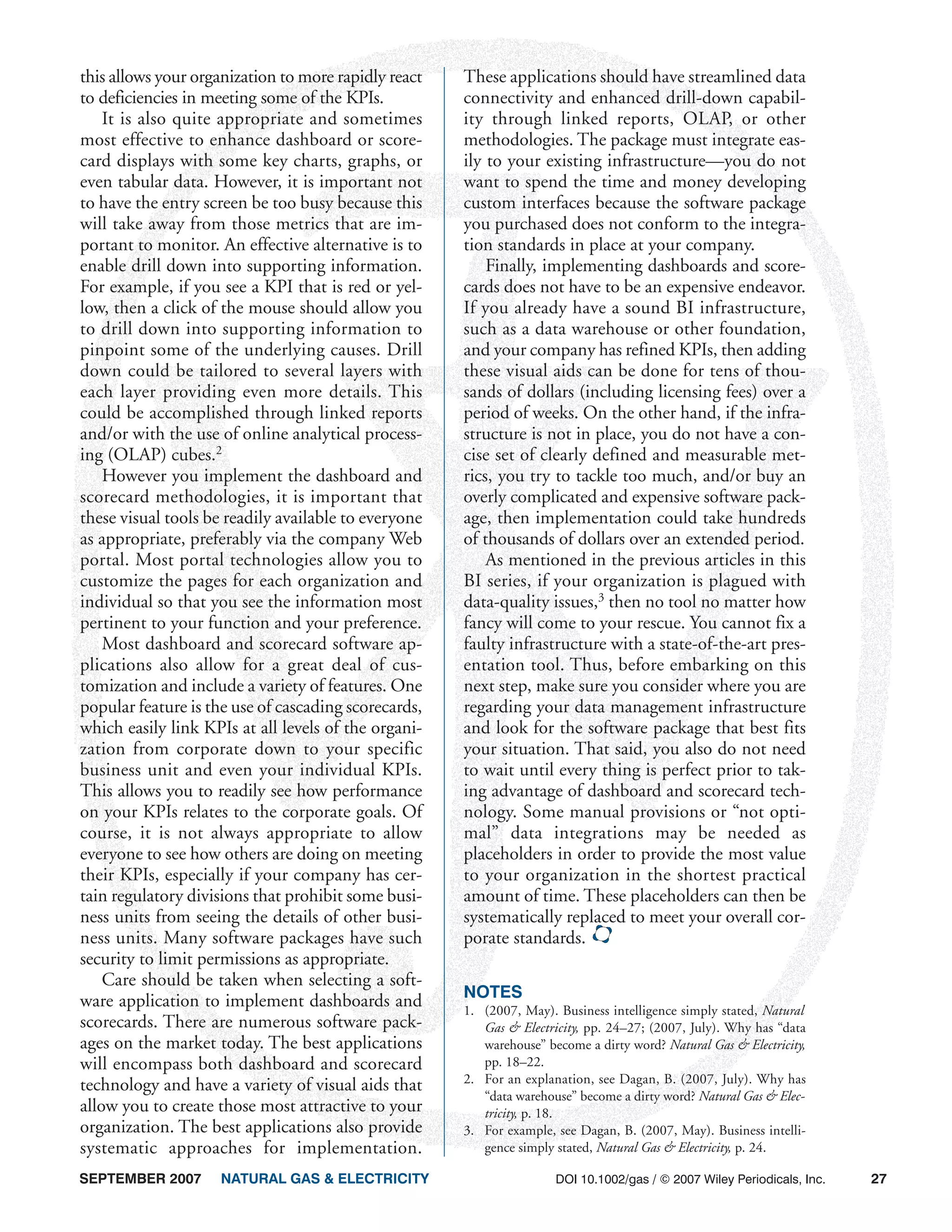 Dashboards And Scorecards | PDF