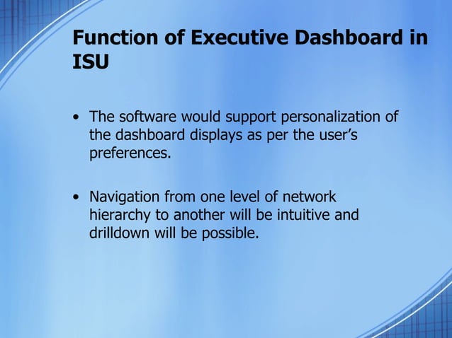 Dashboards In ISU | PPT