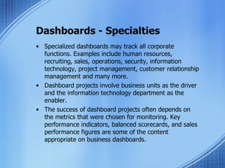Dashboards In ISU | PPT