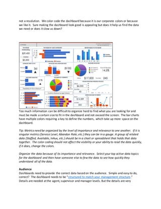 Dashboards Too Much Information | DOCX