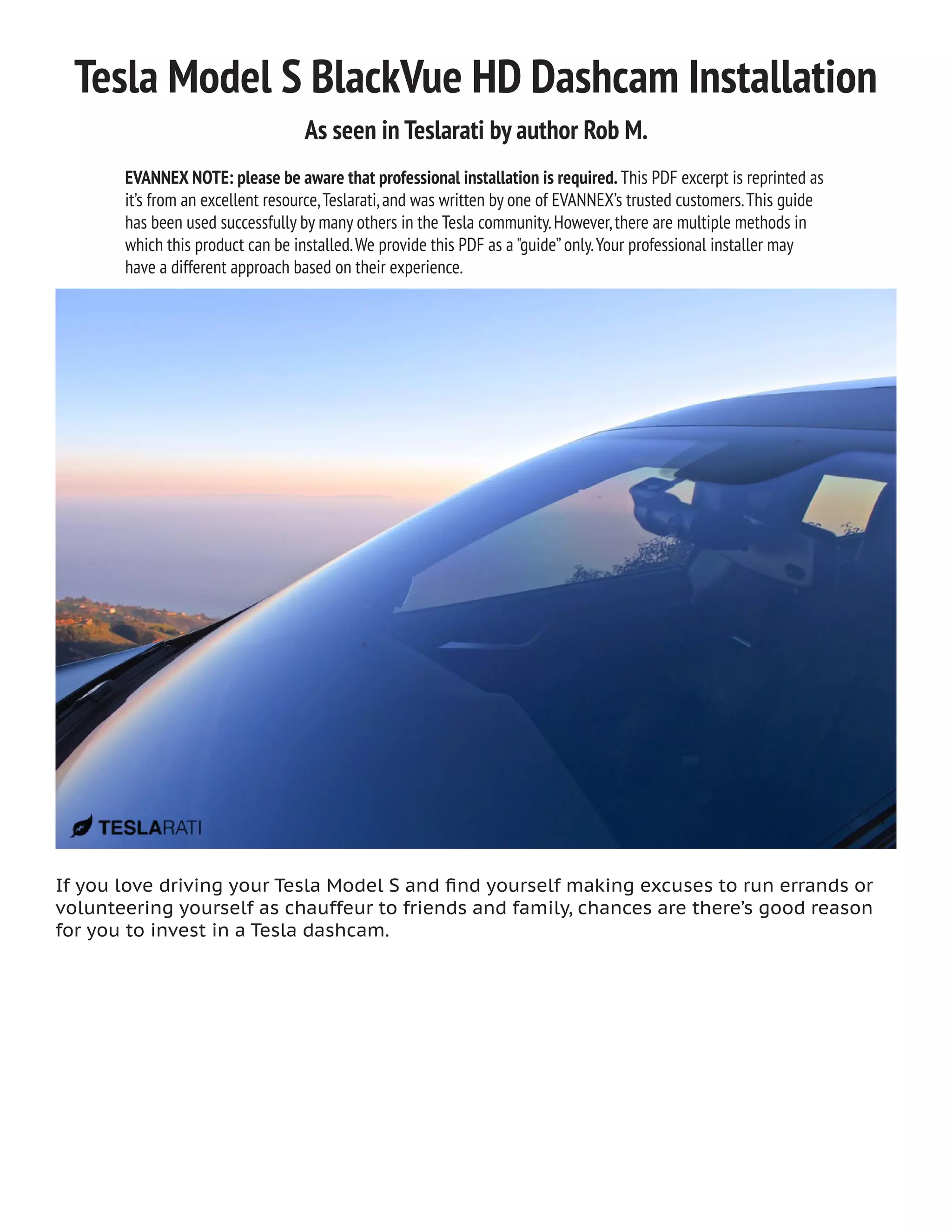 BlackVue Dash Cam Installation | PDF