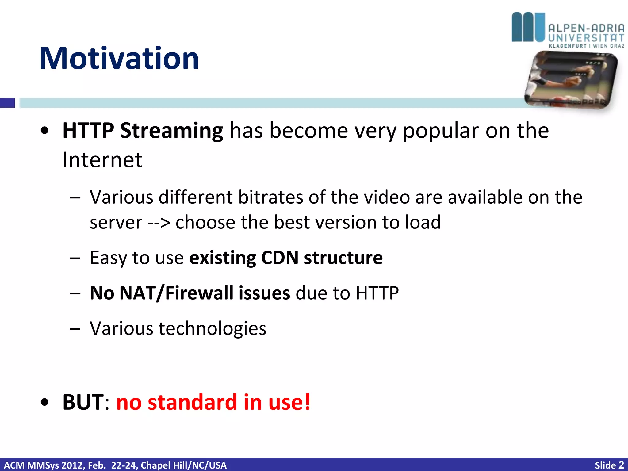 Dynamic Adaptive Streaming over HTTP Dataset | PPT Dynamic Adaptive Streaming over HTTP Dataset | PPT