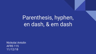 Dashes niko | PPT