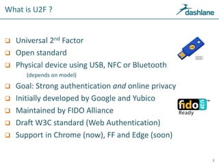 U2F in Dashlane | PPT