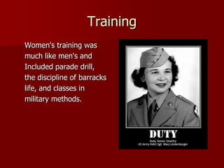 women in the military during wwII | PPTX
