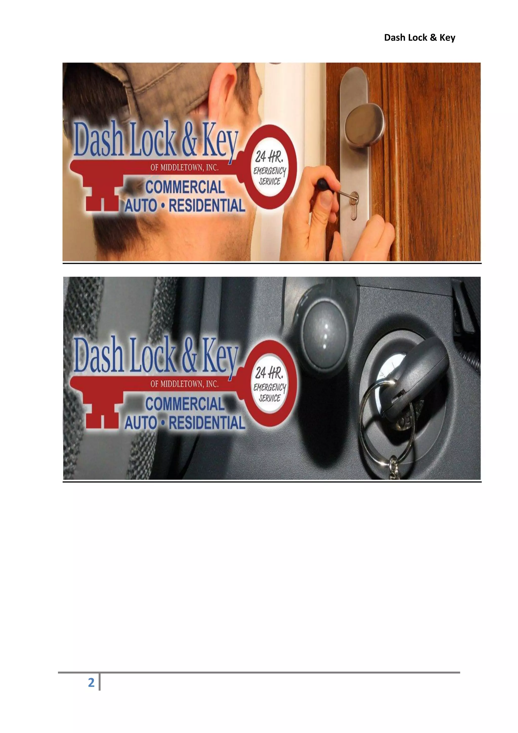 Dash Lock & Key Locksmith Services | PDF