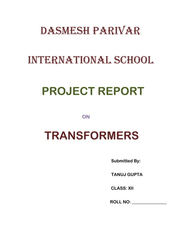 Transformers Project report | DOCX
