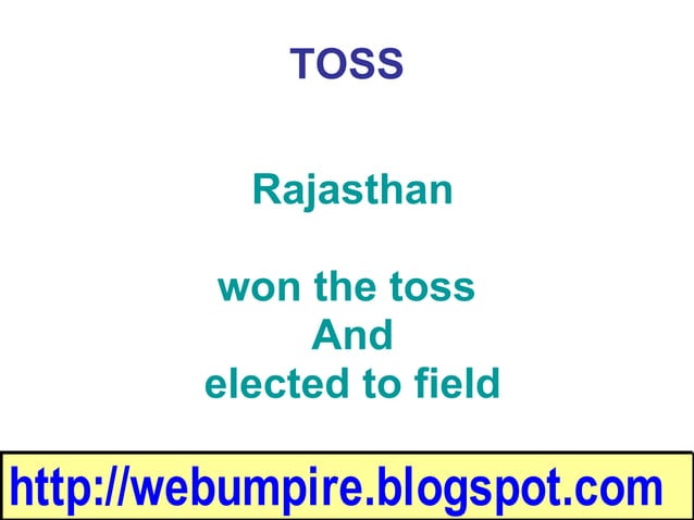 Scoreboard: IPL 37th match: Chennai Super Kings v Rajasthan Royals | PPT