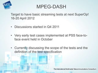 MPEG DASH at IMTC | PPT