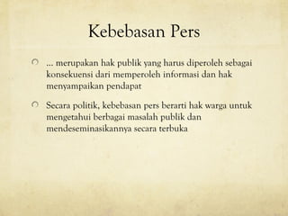 Kebebasan Pers | PPT