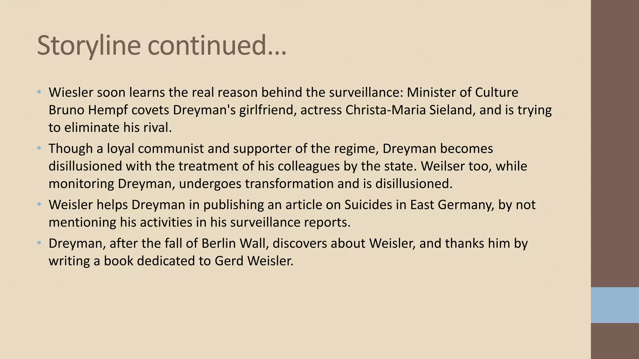 Das leben der anderen: The lives of others. | PPT