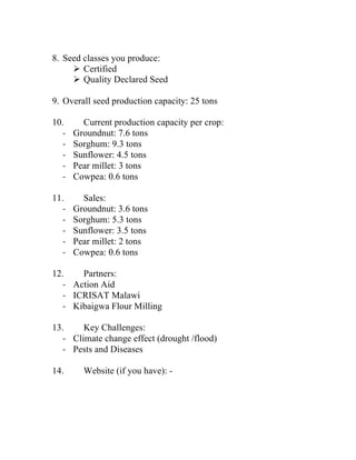 Daspa profile and workplan 2020 2021 | PDF