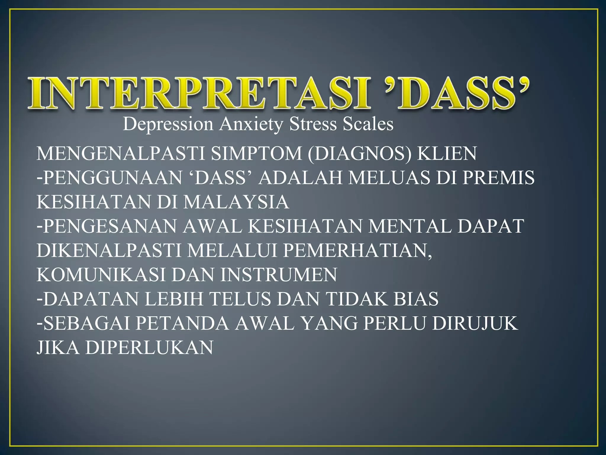 Dass dan basic i d mendiagnosis masalah akrab | PPT