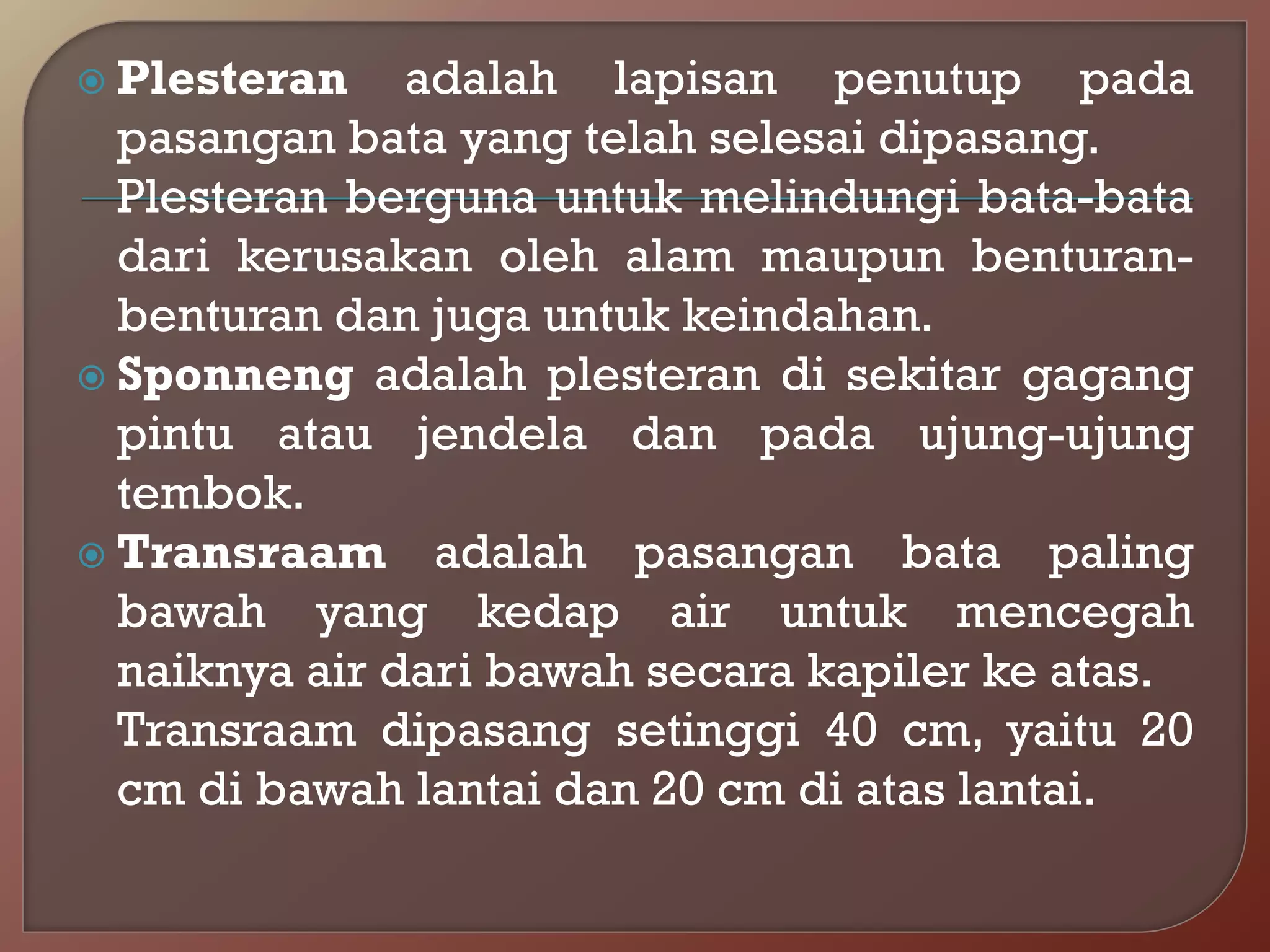 Das tek konstruksi batu bata | PPTX